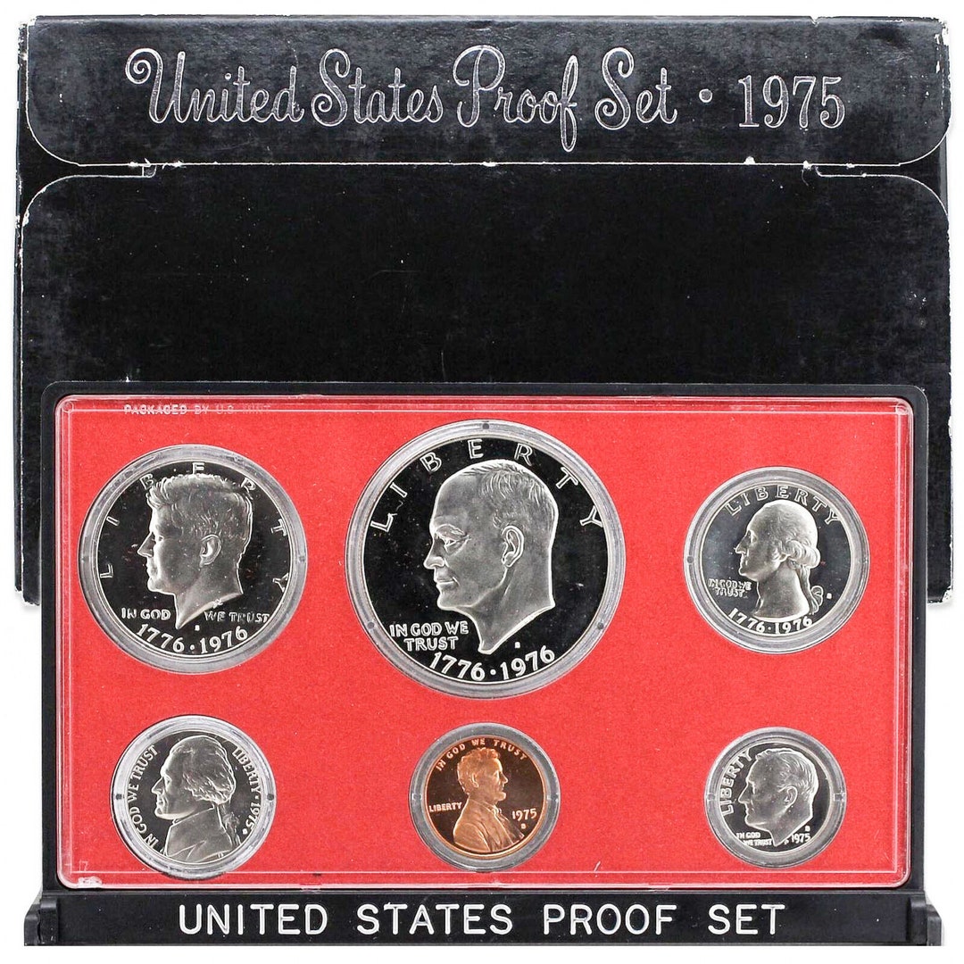 1975-S United States US Mint Clad Proof Set in Original Mint Packaging ...