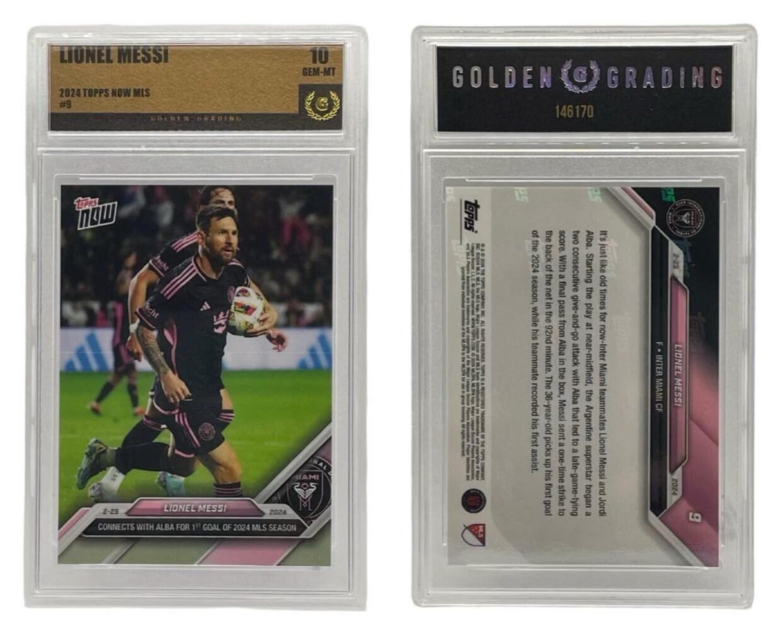 2024 Topps Now MLS Card #9 Lionel Messi 1st Goal of MLS Season Gem Mint ...