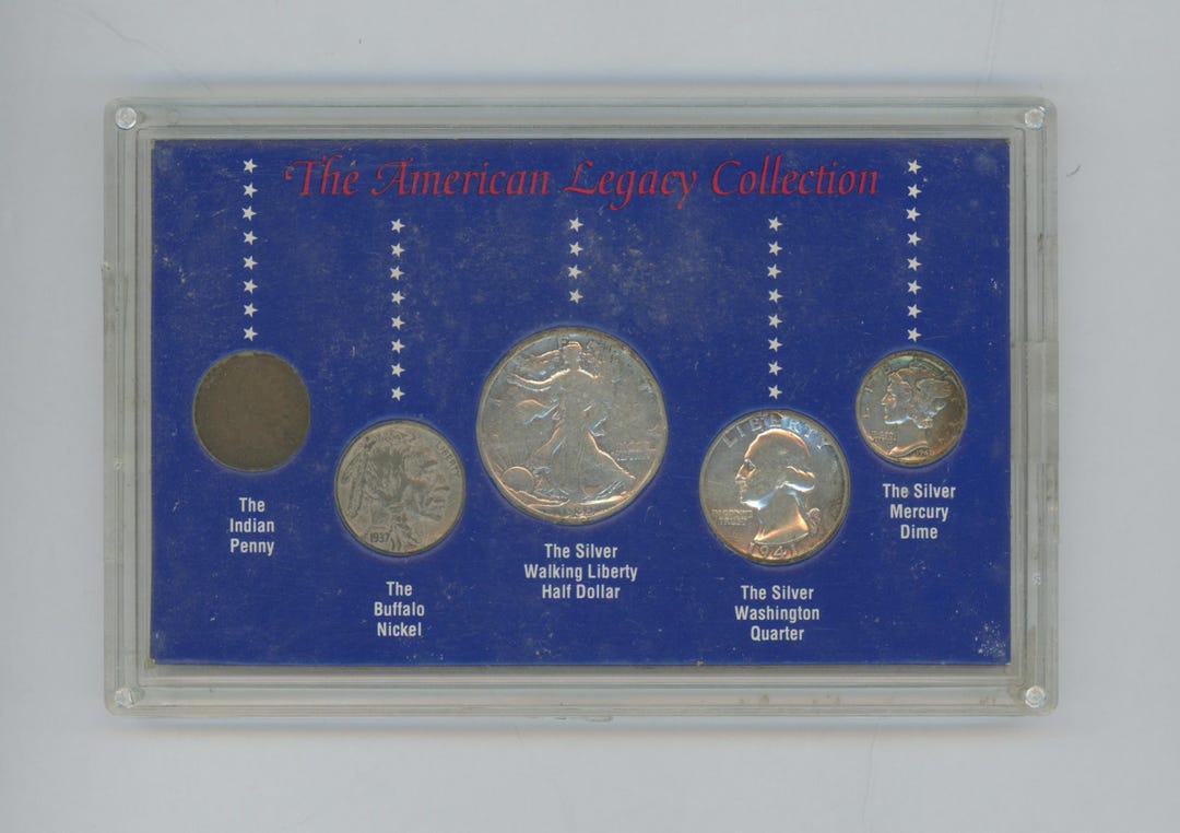 1905-1941 the American Legacy Collection 5 Coins Set - Half, Quarter ...