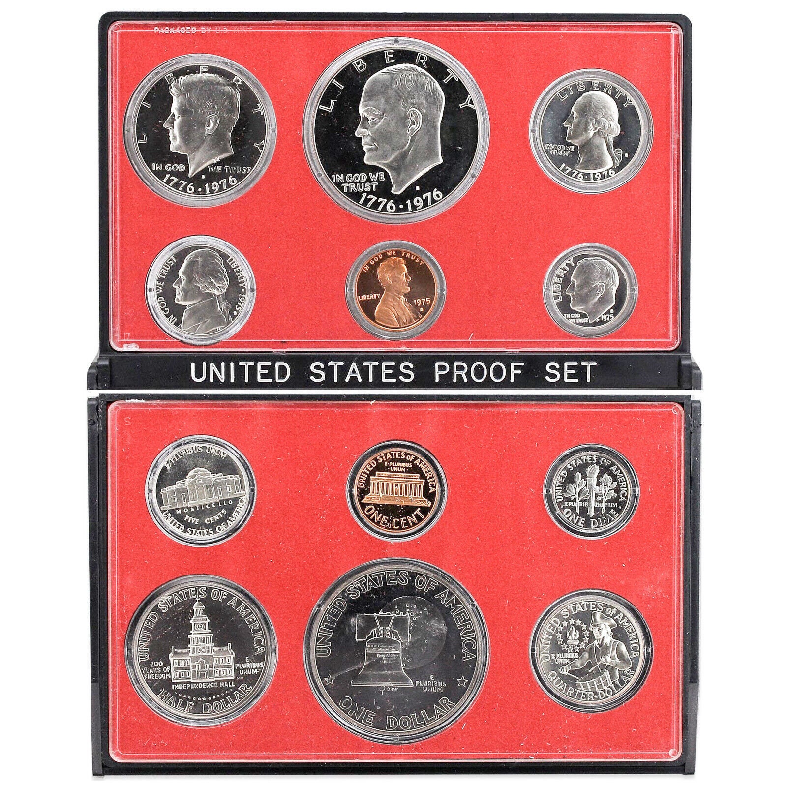 1975-S United States US Mint Clad Proof Set in Original Mint Packaging ...
