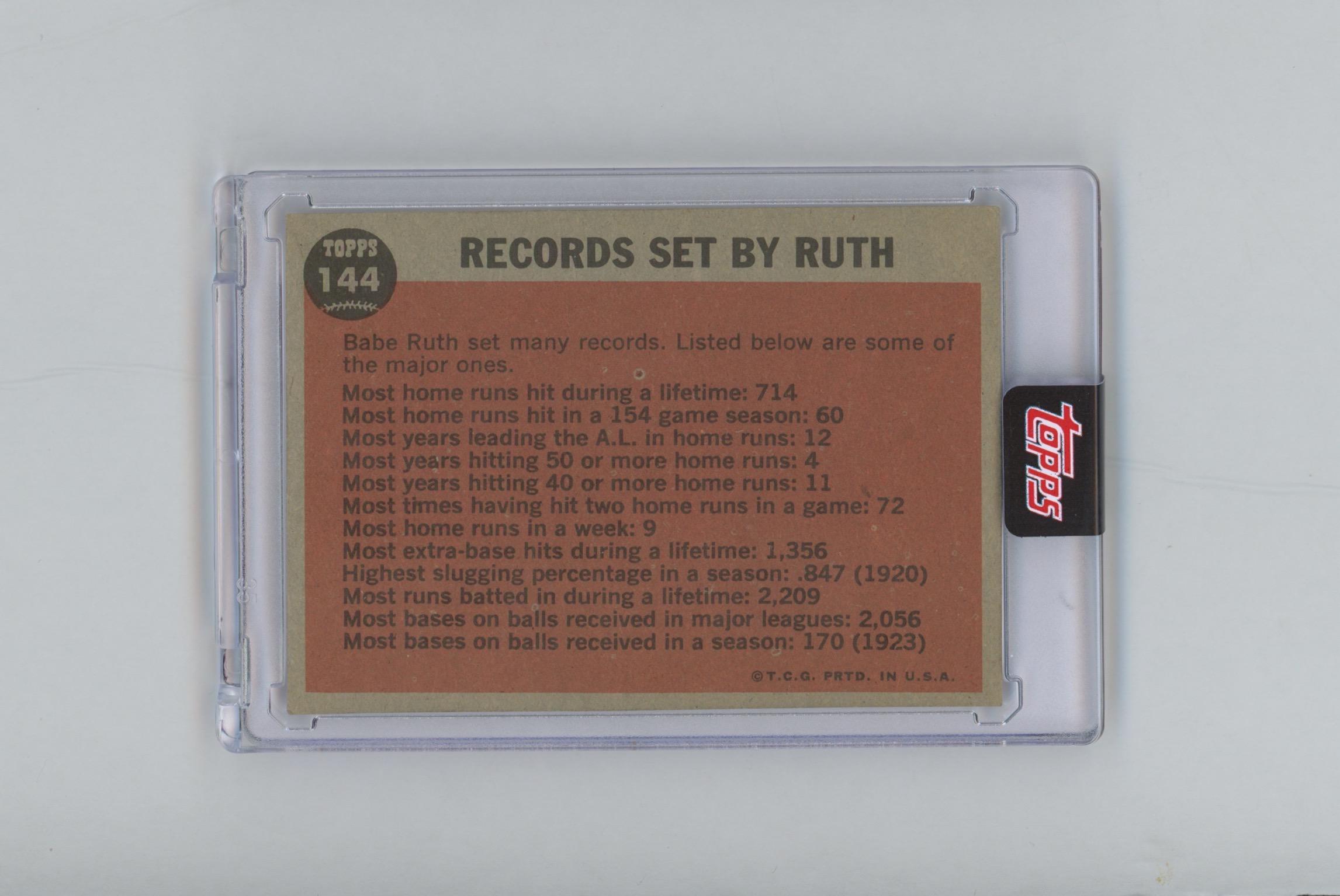 Rare-original 1962 Topps #144 Babe Ruth -farewell Speech -authentic - Etsy