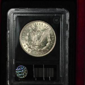 CERTIFIED Genuine 1921 Morgan Silver Dollar BU Unc Bradford Wooden ...