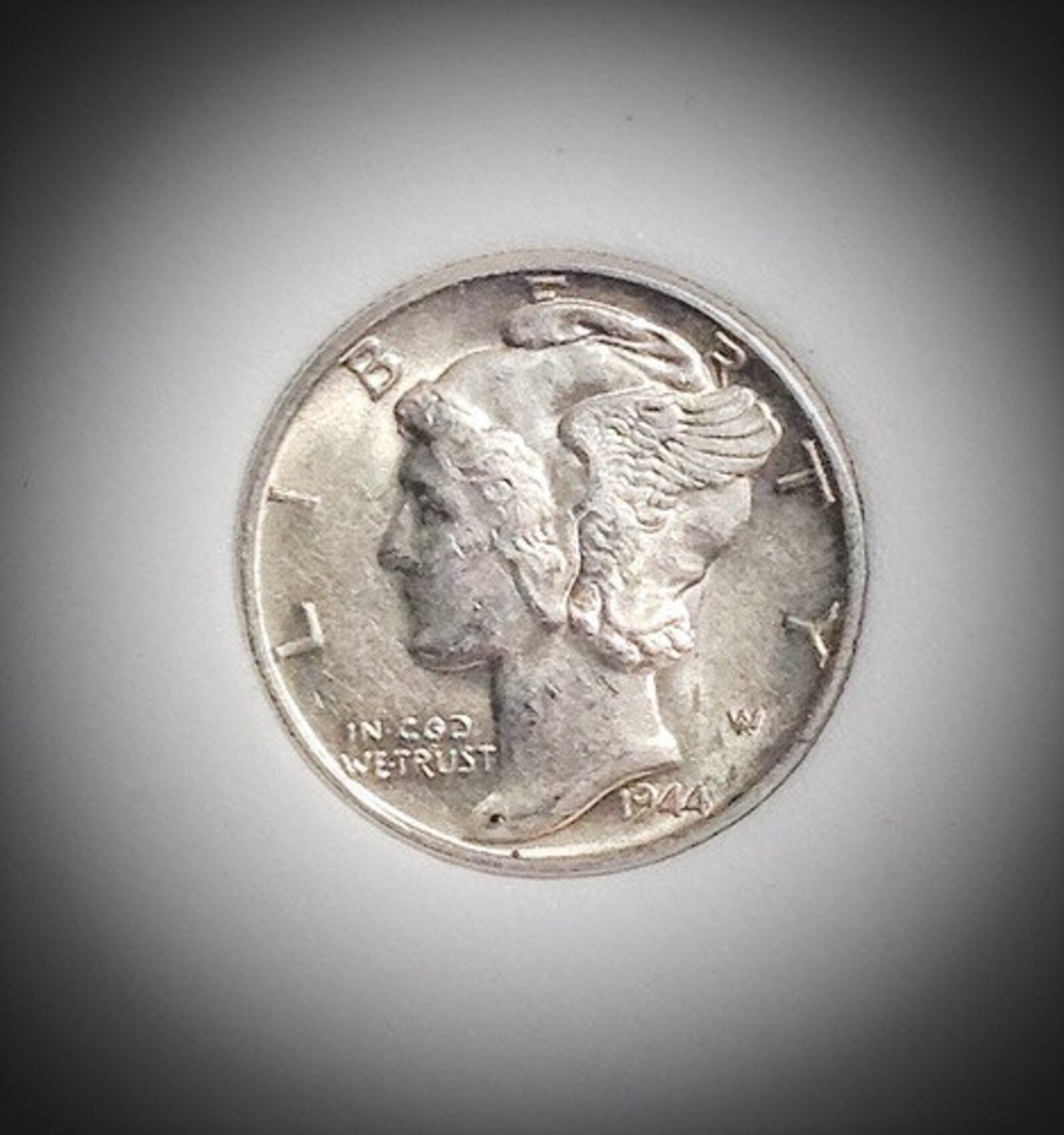 Vintage 1944 Liberty Mercury 90% Pure Silver Dime in Plastic Case (AU ...