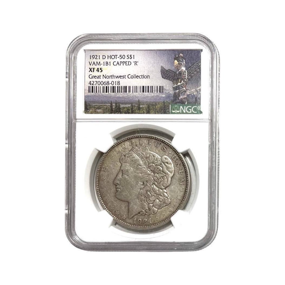 Certified- 1921-D VAM-1B1 Capped "r" HOT 50 Morgan Dollar NGC XF45 ...