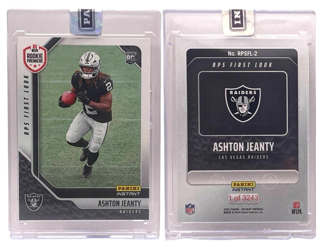 2025 Panini Instant # Rpsfl-2 First Look Ashton Jeanty LV Raiders ...