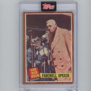 Rare-original 1962 Topps #144 Babe Ruth -farewell Speech -authentic - Etsy