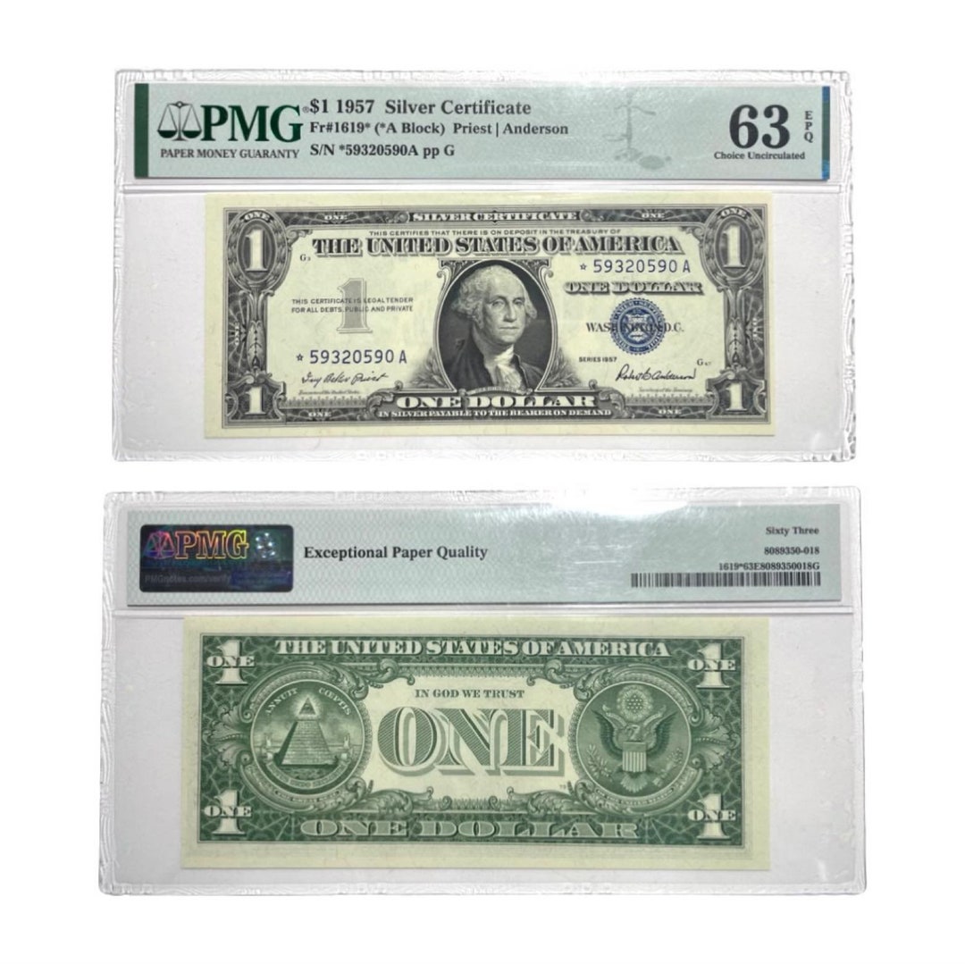 Star Note 1957 A Block Silver Certificate Blue Seal Note - Etsy