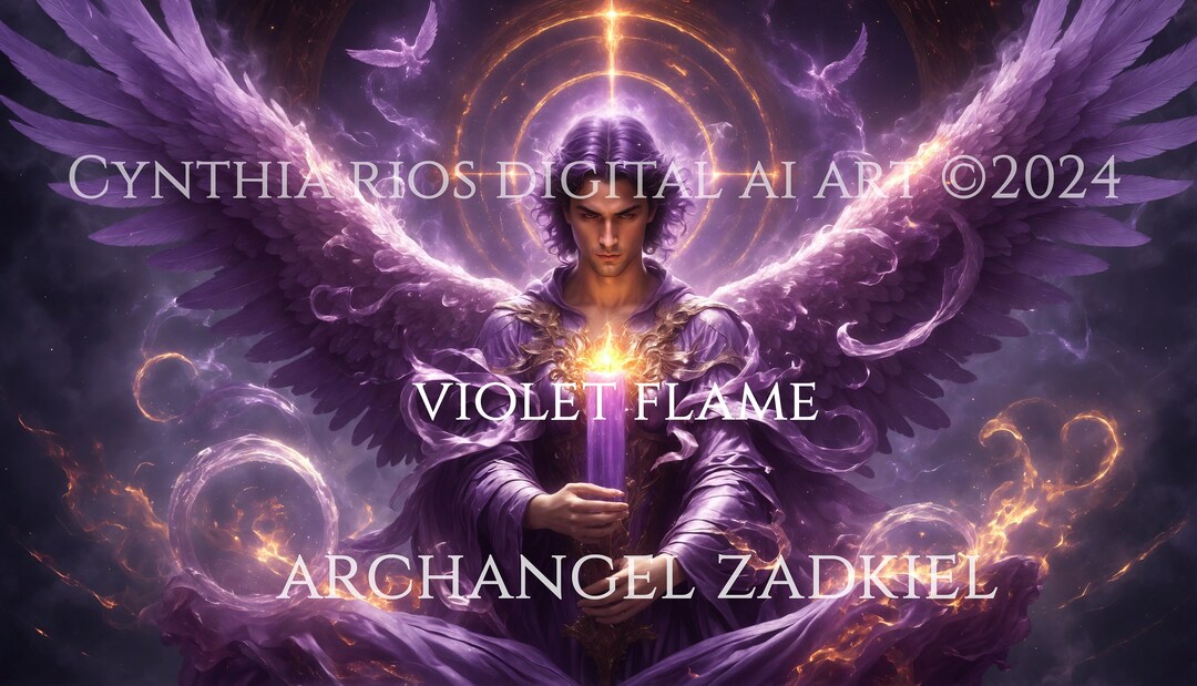 Archangel Zadkiel Violet Flames - Etsy