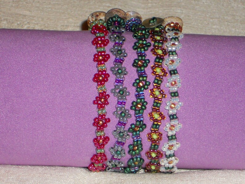 Daisy Chain Bracelet Custom Beaded Anklet Choker Flower Etsy