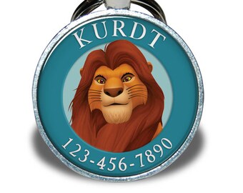 Pet ID Tag Simba Lion King inspired Dog Tag Cat Tag - Etsy