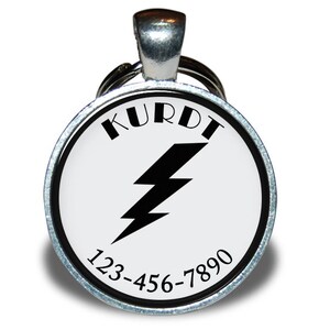 Lightning Bolt Pet Tag - Etsy