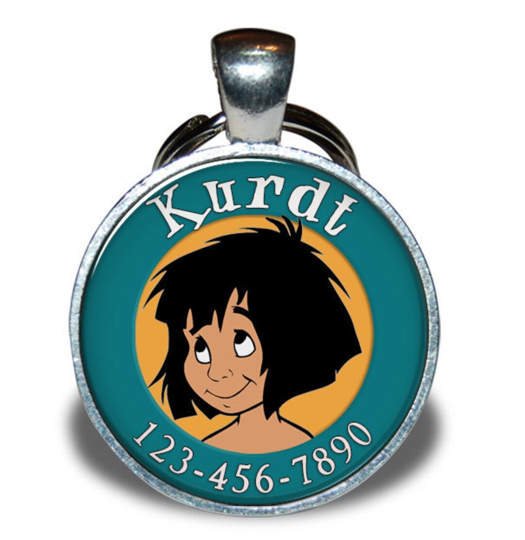 Pet ID Tag - Mowgli, the Jungle Book *inspired* - Dog Tag, Cat Tag, Pet ...