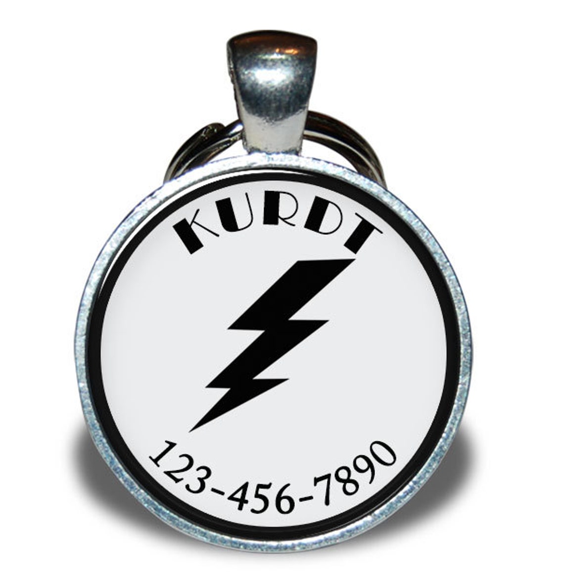 Pet ID Tag Lightning Bolt Dog Tag Cat Tag Pet Tag | Etsy