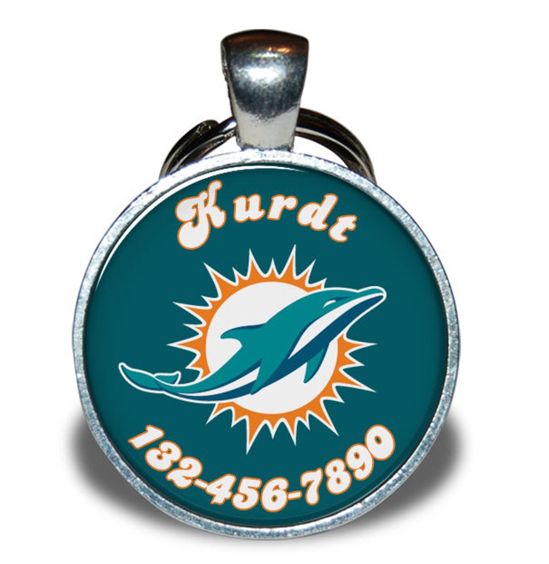 Pet ID Tag - Miami Dolphins *inspired* - Dog Tag, Cat Tag, Pet Tag - Etsy