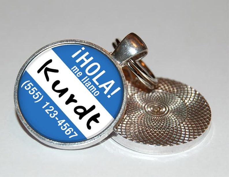 Pet ID Tag Hola Me llamo Dog tag Cat Tag Pet Tag | Etsy