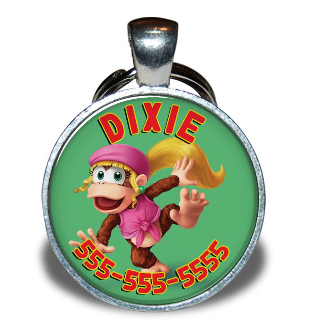 Pet ID Tag - Dixie Kong *inspired* - Dog Tag, Cat Tag, Pet Tag - Etsy