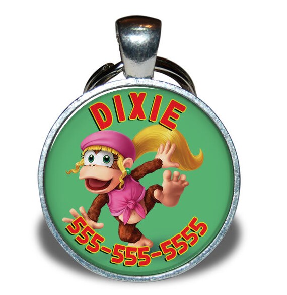 Pet ID Tag Dixie Kong Inspired Dog tag Cat Tag Pet Tag | Etsy