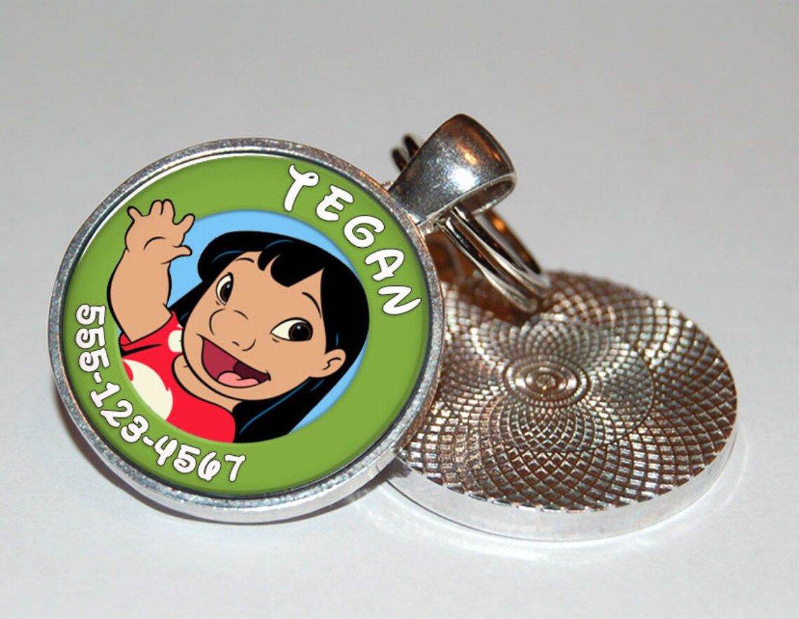 Pet ID Tag Lilo Lilo and Stitch inspired Dog Tag Cat - Etsy