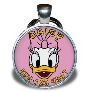 Pet ID Tag - Daisy Duck *inspired* - Dog Tag, Cat Tag, Pet Tag - Etsy