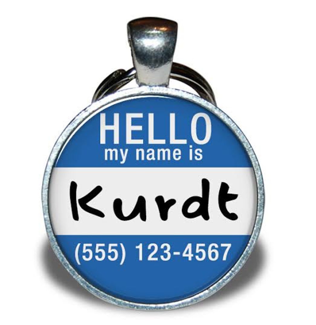 Pet ID Tag - Hello My Name is - Dog Tag, Cat Tag, Pet Tag - Etsy