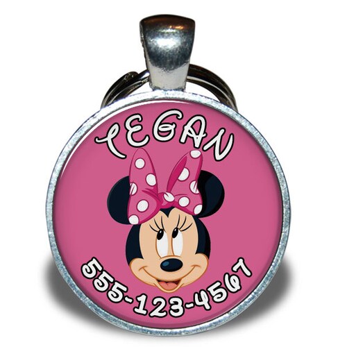 Dog ID Tag Minnie Mouse disney Dog Tag Cat Tag Pet Tag - Etsy