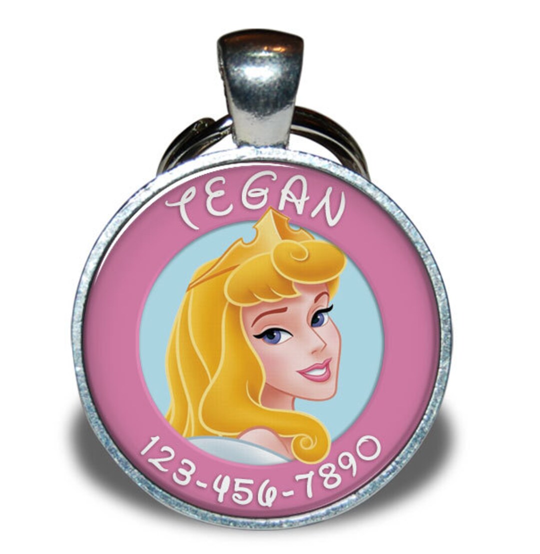 Pet ID Tag Princess Aurora, Sleeping Beauty inspired Dog Tag, Cat Tag ...