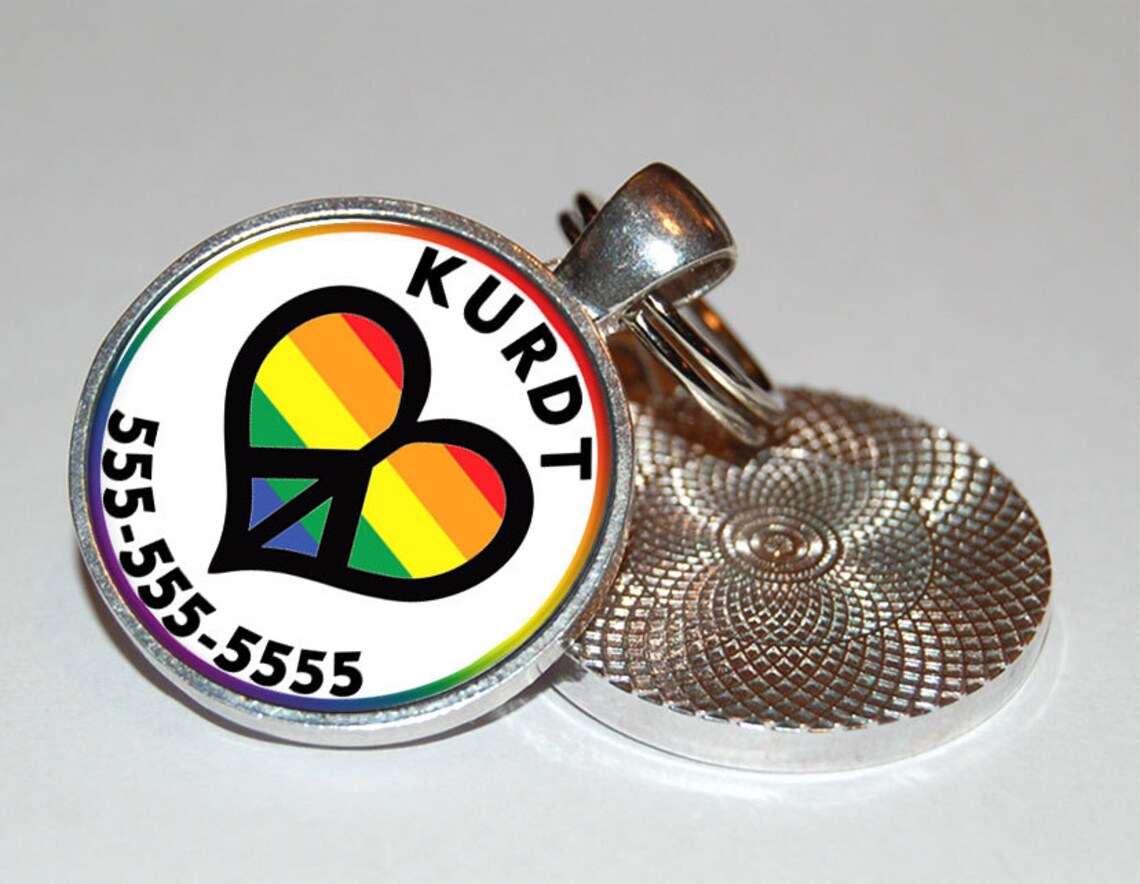 Pet ID Tag Peace Love Rainbow Dog Tag Cat Tag Pet Tag - Etsy