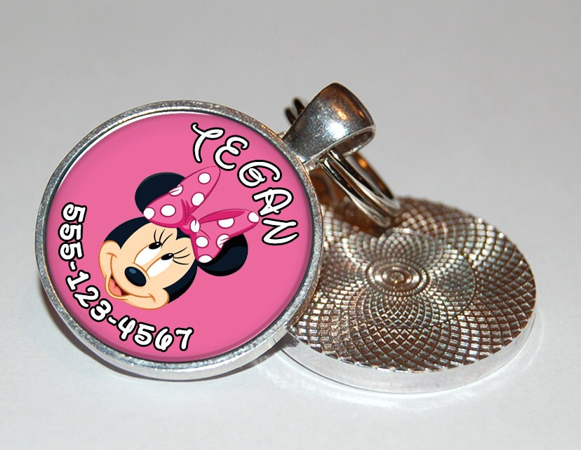 Pet ID Tag Minnie Mouse inspired Dog Tag Cat Tag Pet - Etsy