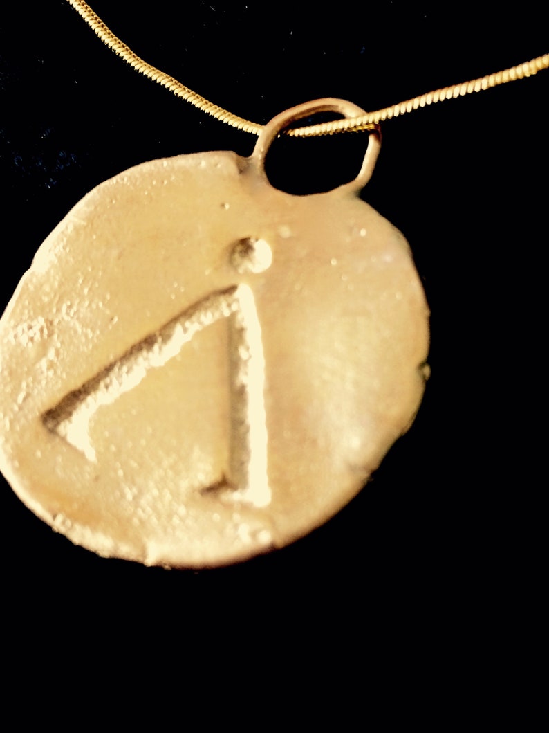 Old World Yellow Gold Stargate Pendant: Ancient Design - Etsy