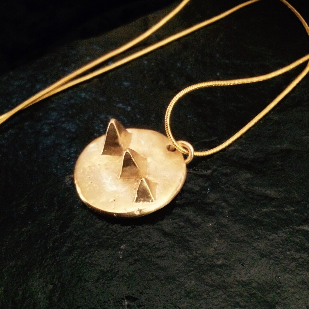 Ancient Giza Pyramids Gold Pendant Necklace - Etsy