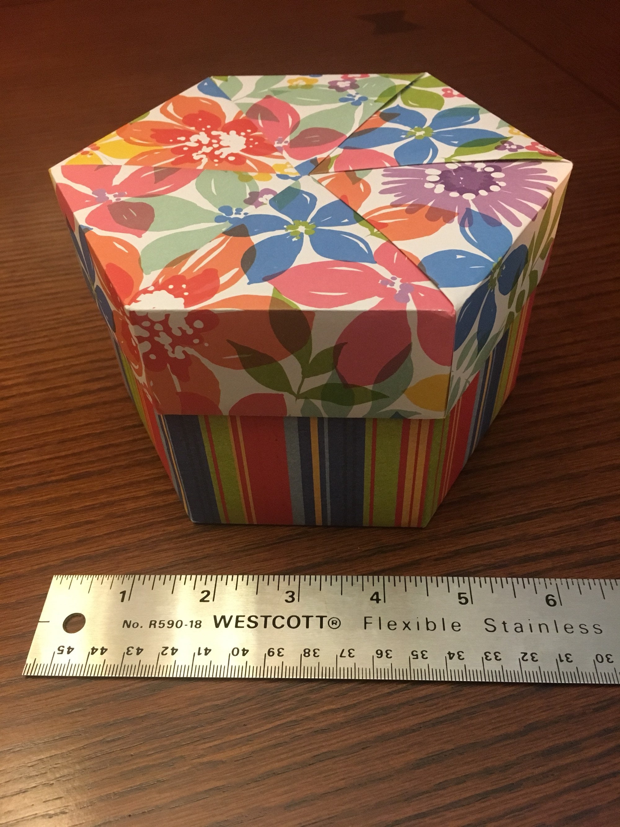 Summer Origami Hexagon Box W/ Lid 6 - Etsy