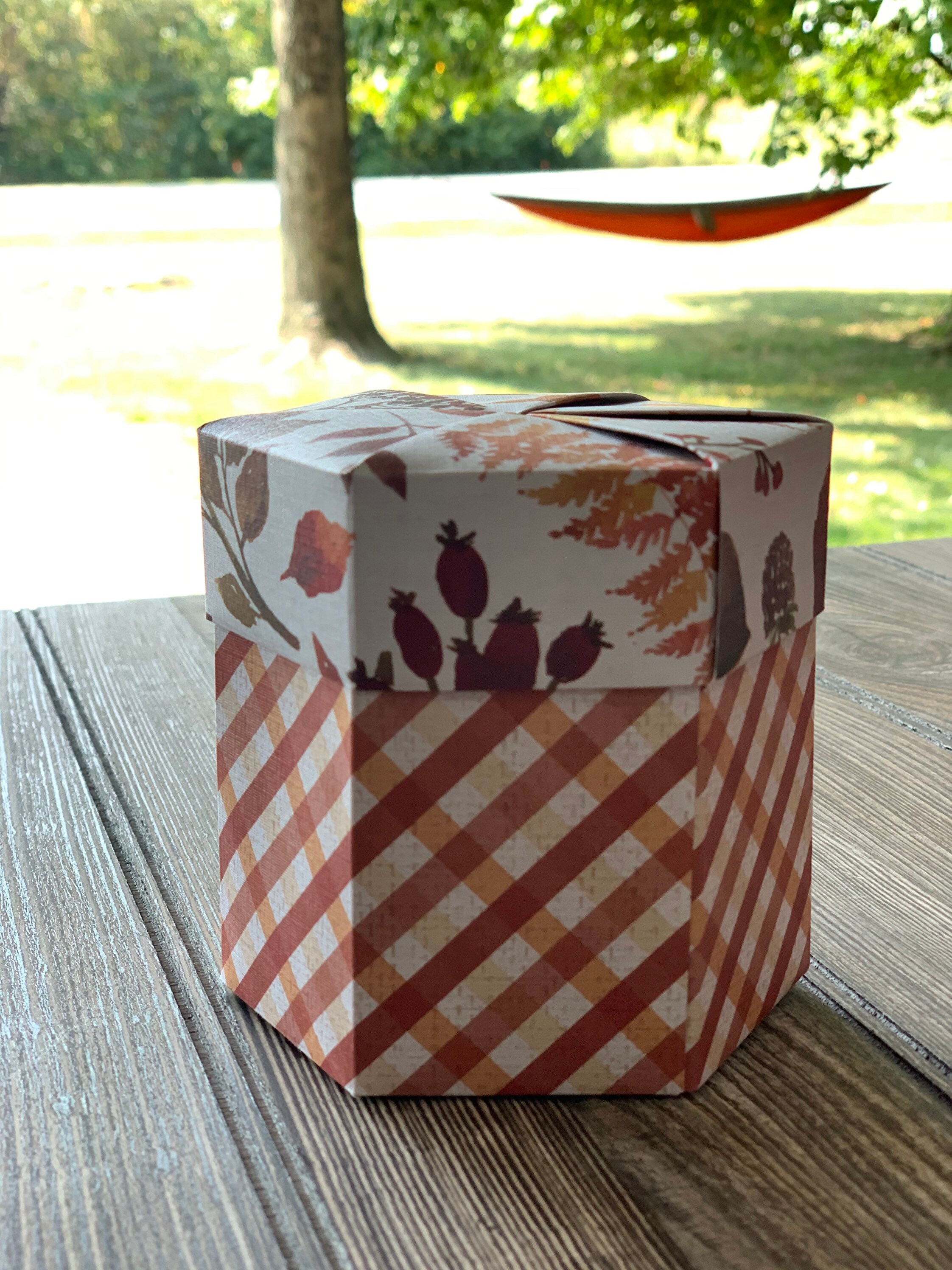 Fall Origami Hexagon Box W/ Lid - 4.25" - Etsy