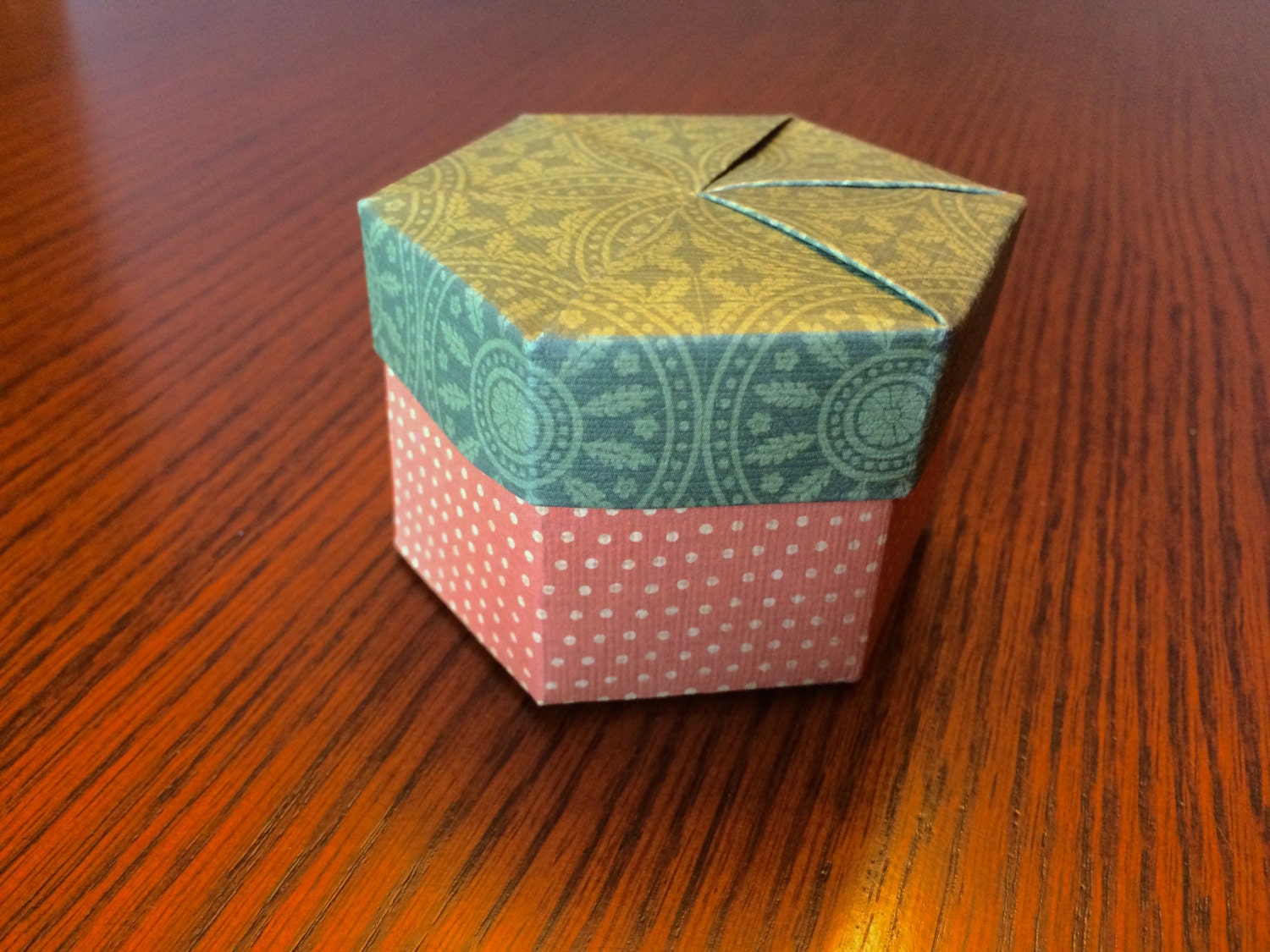 Small Autumn Origami Hexagon Box W/ Lid 3 Pumpkin - Etsy