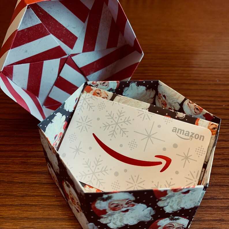 Gift Card Box - Vintage Santa - Etsy