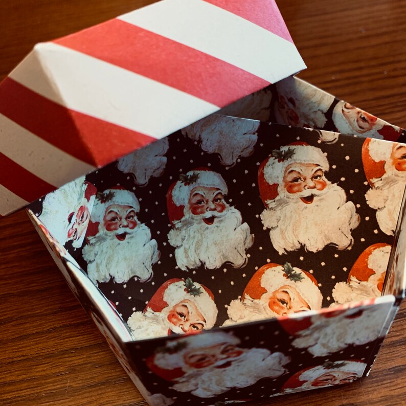 Gift Card Box - Vintage Santa - Etsy