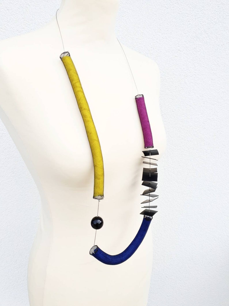 Contemporary Jewelry Long Statement Necklace - Etsy