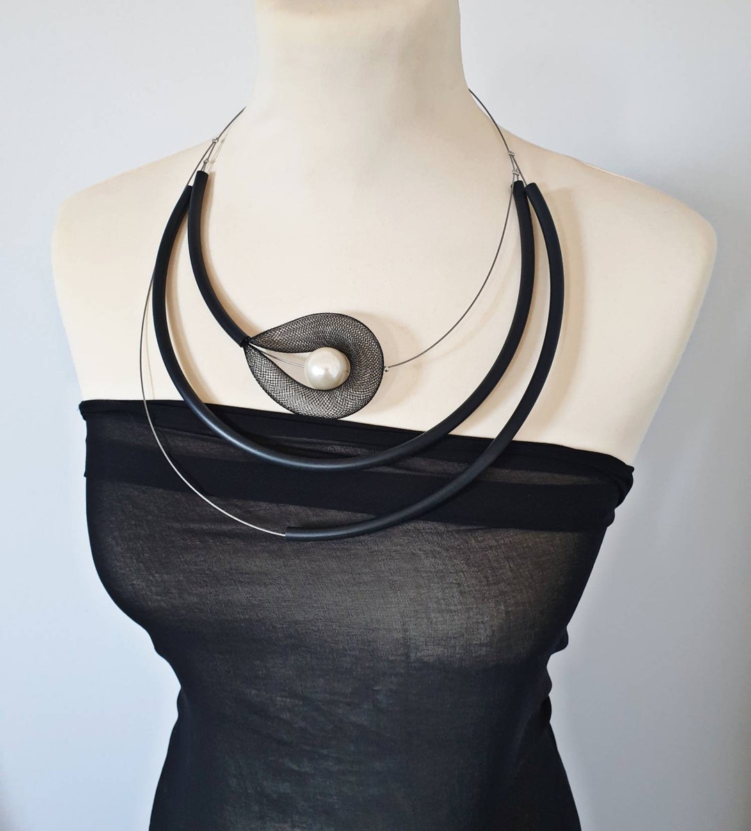 Contemporary Jewelry Bib Necklace Statement Necklace Unusual Necklace ...