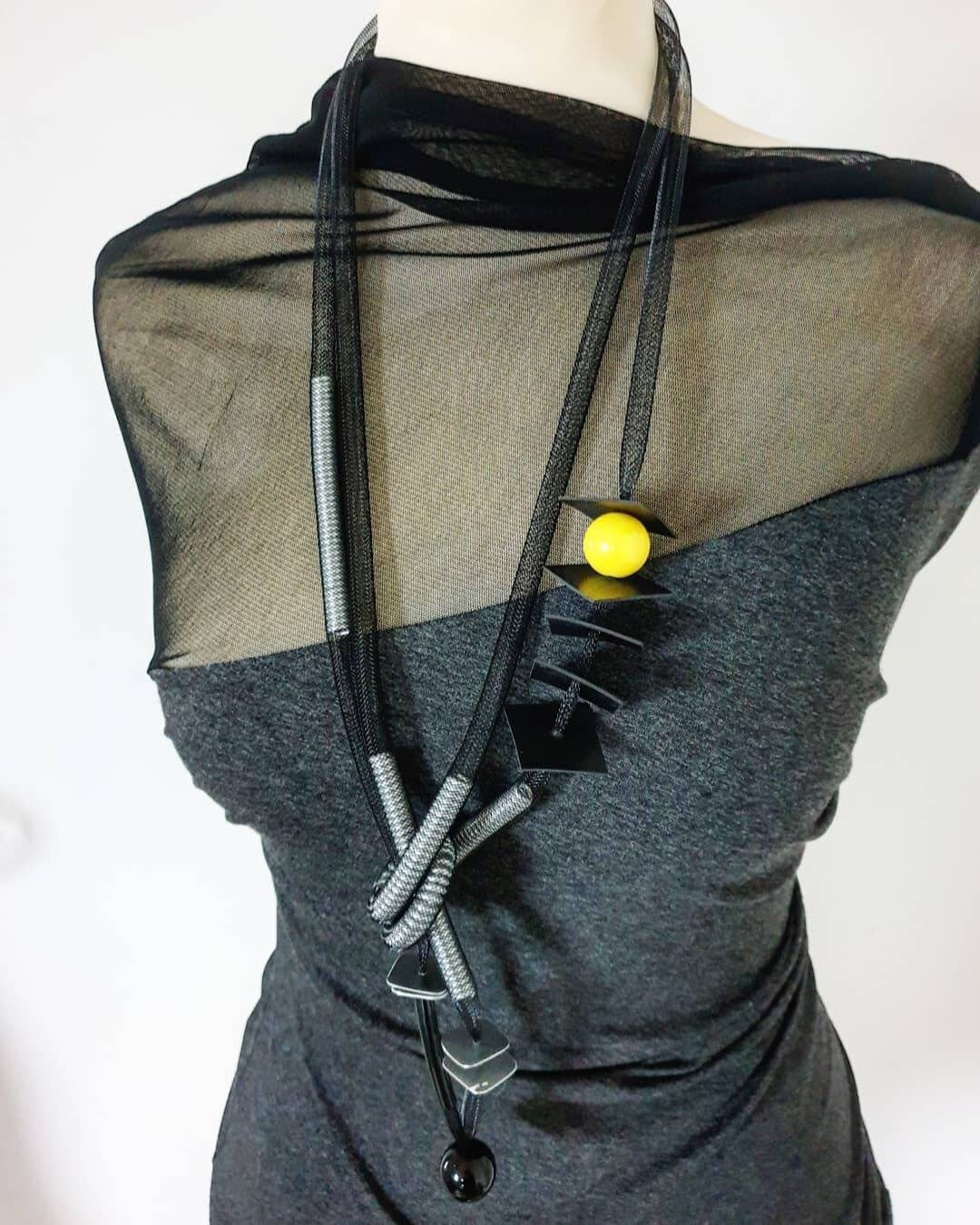 Contemporary Necklace Unusual Necklace Statement Necklace Long Necklace ...