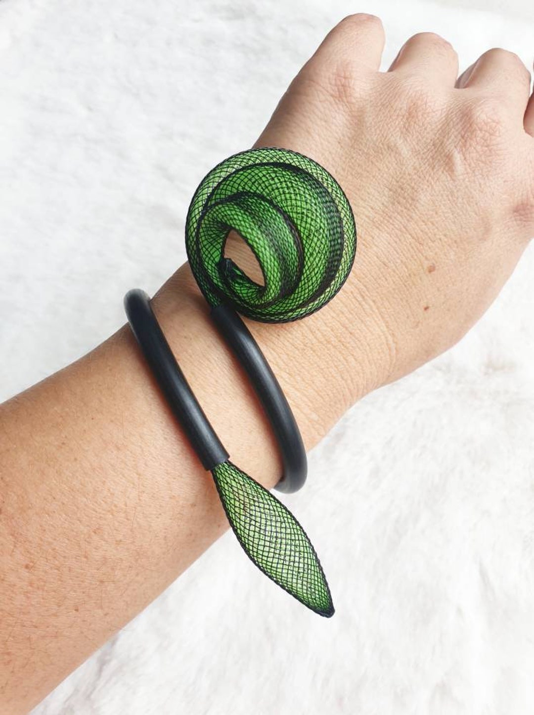 Green Cuff Bracelet Bold Statement Bracelet Adjustable - Etsy