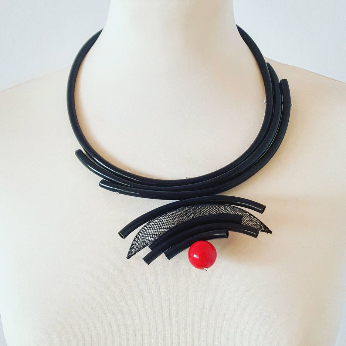 Contemporary Jewelry Bib Necklace Statement Necklace Unusual Necklace ...