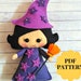 PDF Witch Felt Pattern Felt Witch Doll Halloween Decor Witch Doll ...