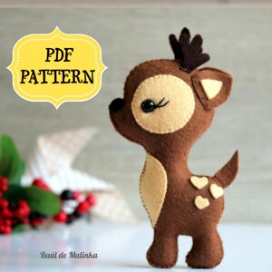 Felt Deer Woodland Pattern Felt Sewing Deer PDF Tutorial DIY Deer ...
