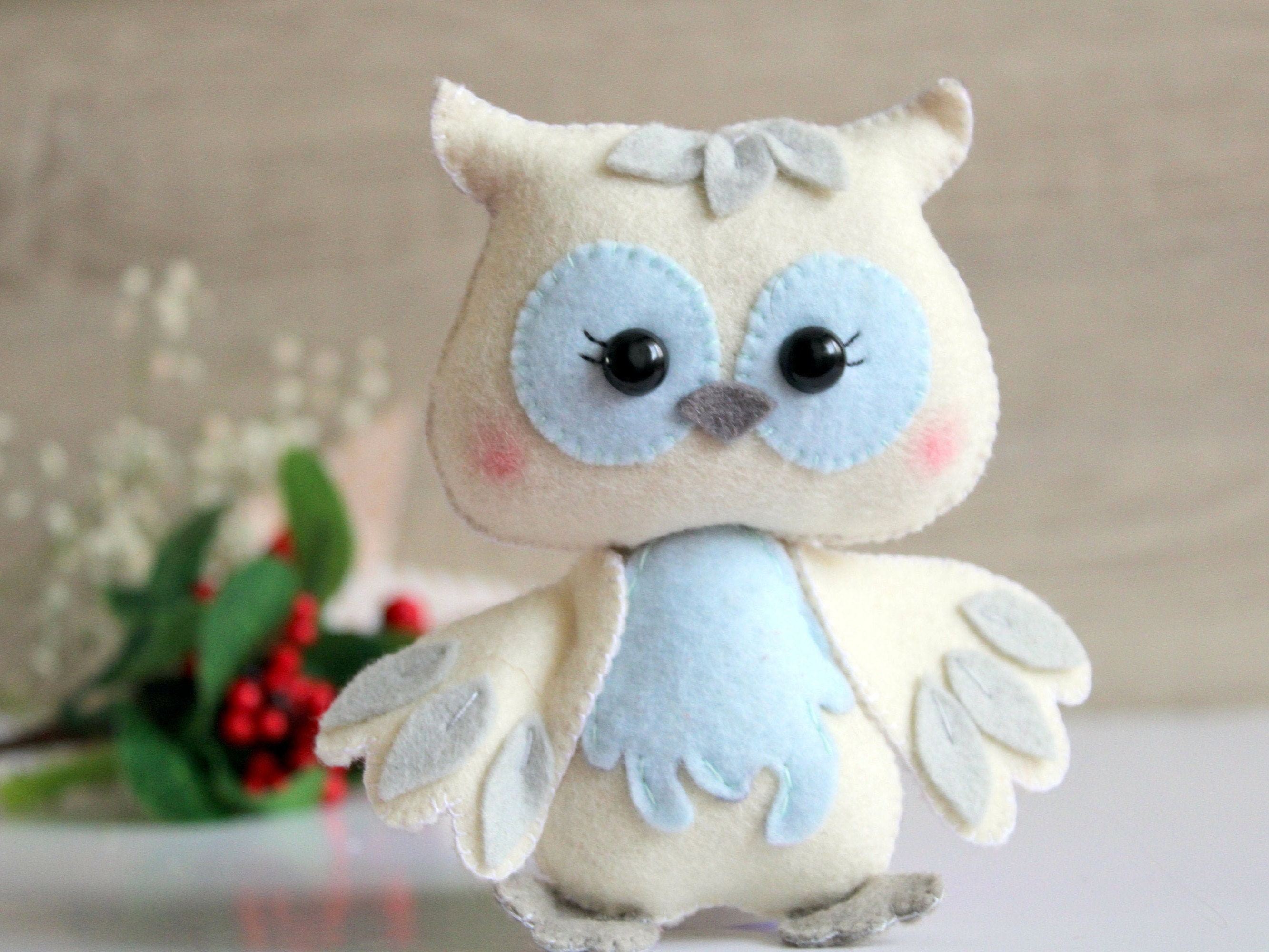 Felt Owl Christmas Ornament Christmas Owl Decor Felt Owl - Etsy UK