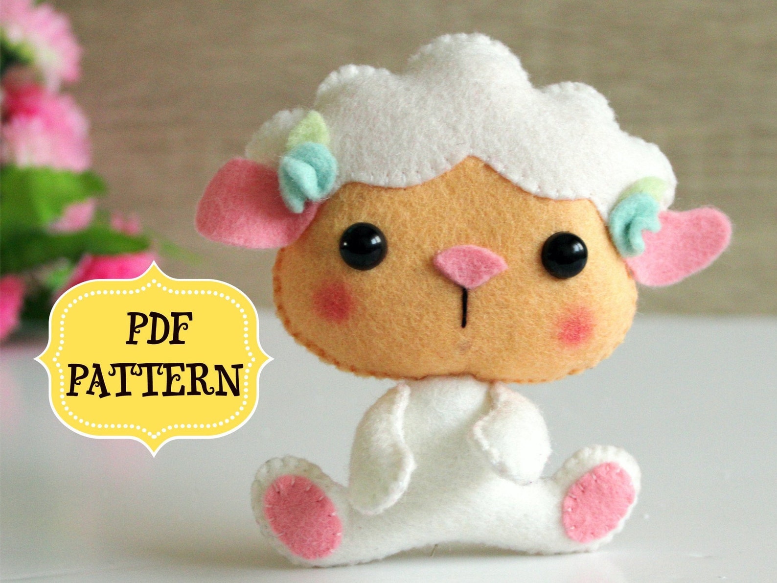 Felt Sheep Pattern PDF Tutorial Sheep Sewing Tutorial Sheep - Etsy