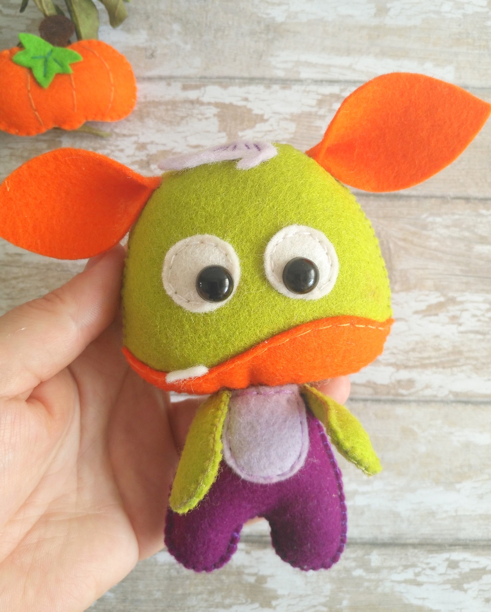 Monster Doll Pattern Felt Monster Ornament Halloween Pattern Creepy ...