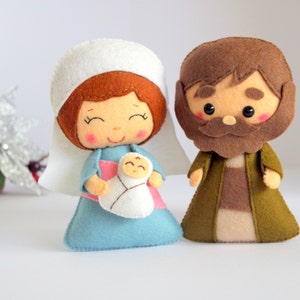 Felt Nativity Scene Pattern, the Holy Family PDF Pattern, Felt Mary and ...