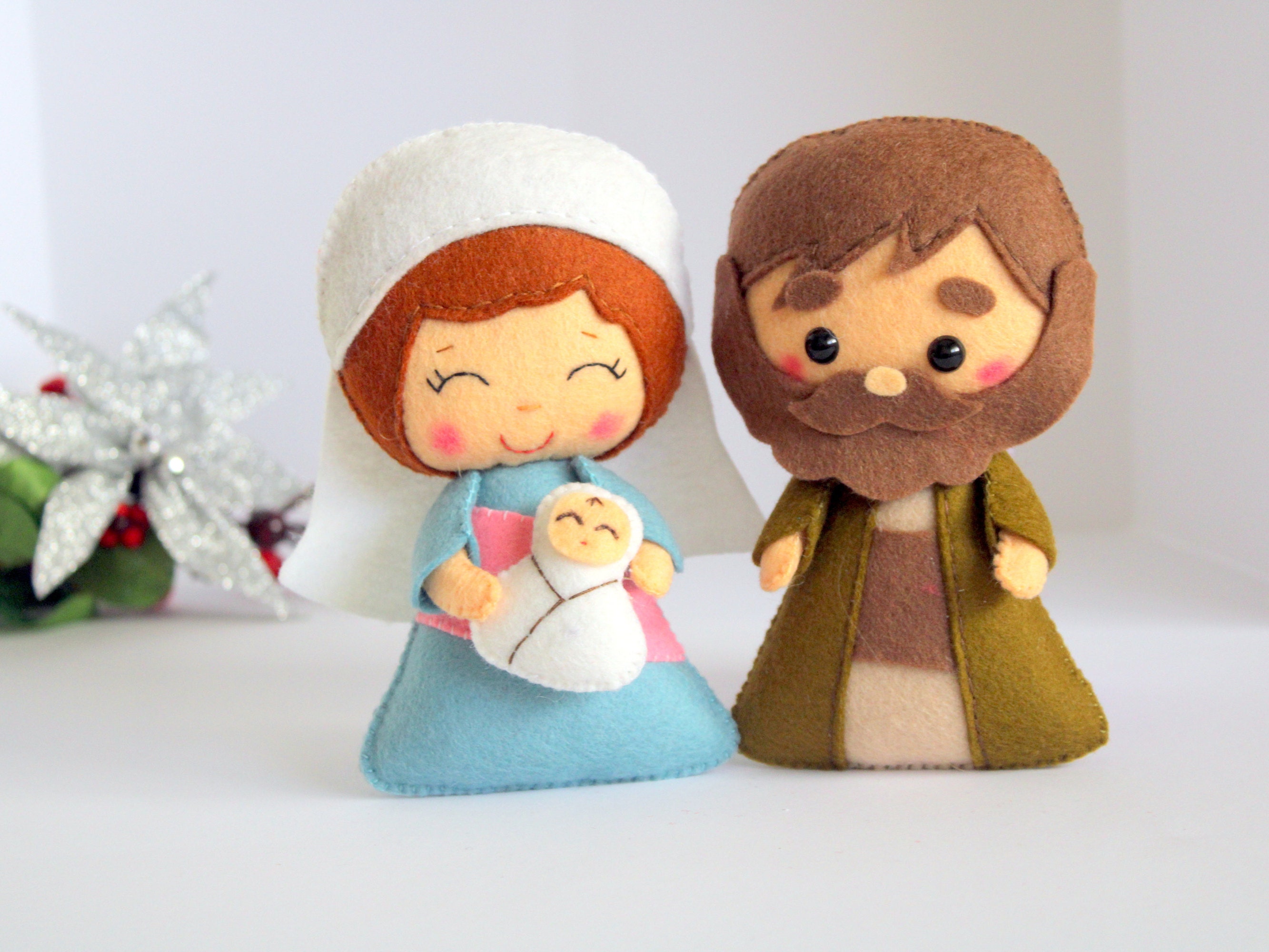 Felt Nativity Scene Pattern the Holy Family PDF Pattern Felt | Etsy
