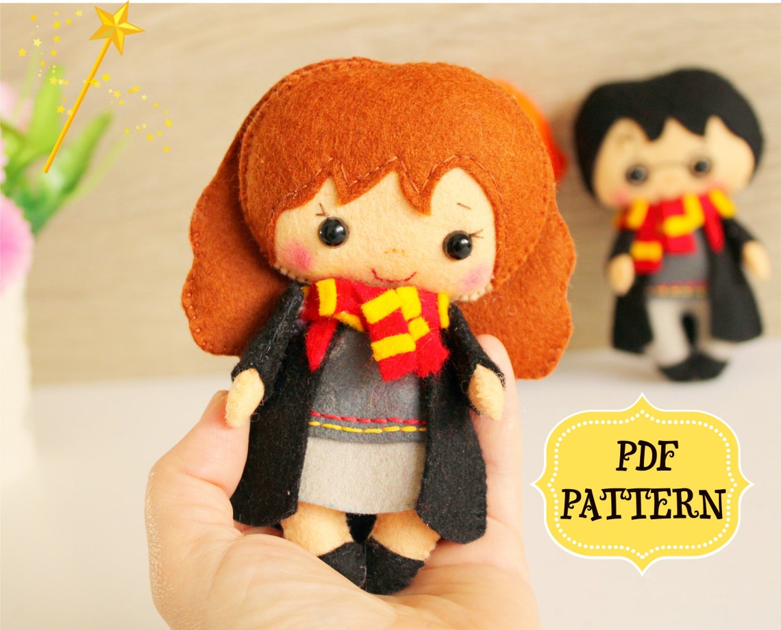 PDF Tutorial to Make a Felt Wizard Girl, Felt Witch Caracter, Easy ...