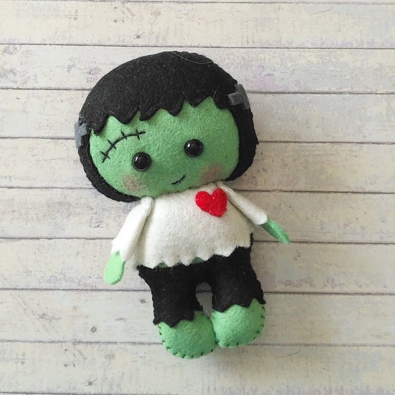 Felt Frankenstein Ornament Sewing Pattern, DIY Halloween (PDF Pattern ...