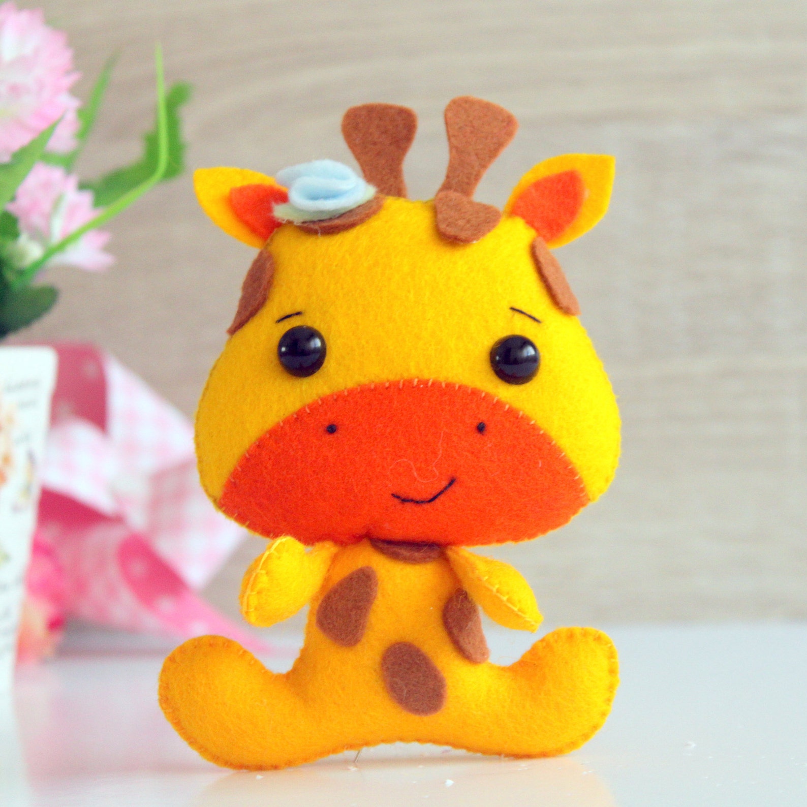 Felt Giraffe Pattern PDF Easy Tutorial Safari Ornament Sewing - Etsy